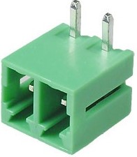 Bornera terminal de 2 pines, Tipo desarmable macho separación entre ...